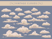 Clouds Vintage Painting Free Stock Photo - Public Domain Pictures