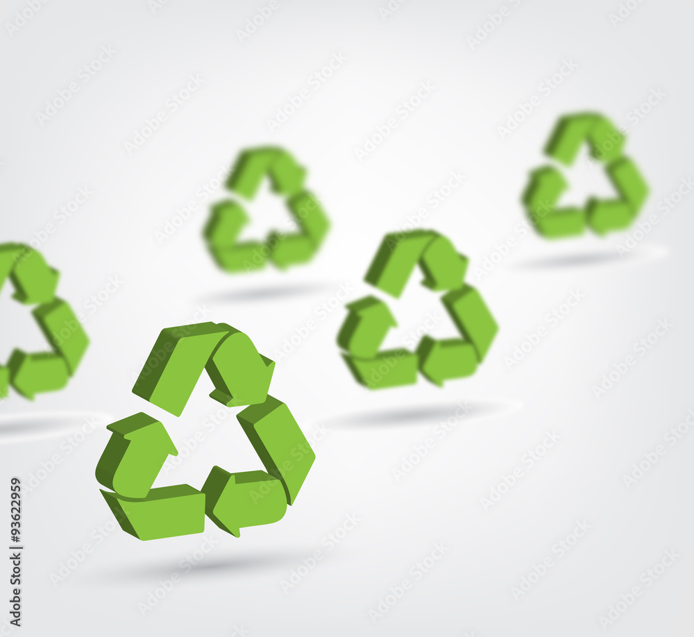 Vector illustration of 3d recycling symbol Stock Vector | Adobe Stock