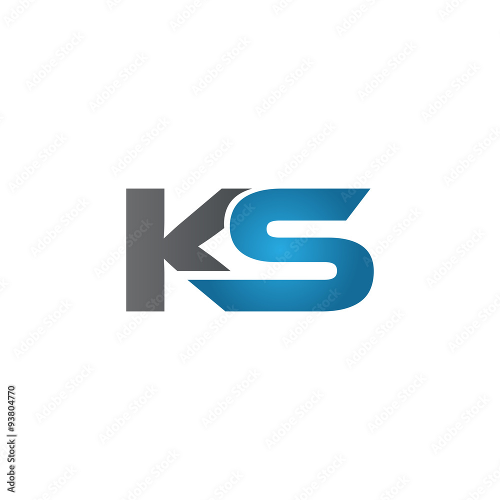 KS company linked letter logo blue Stock Vector | Adobe Stock