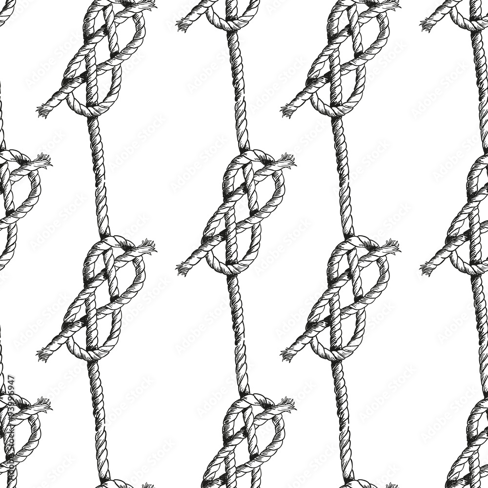 Hand drawn illustration knots. Pattern. Vector Stock Vector | Adobe Stock
