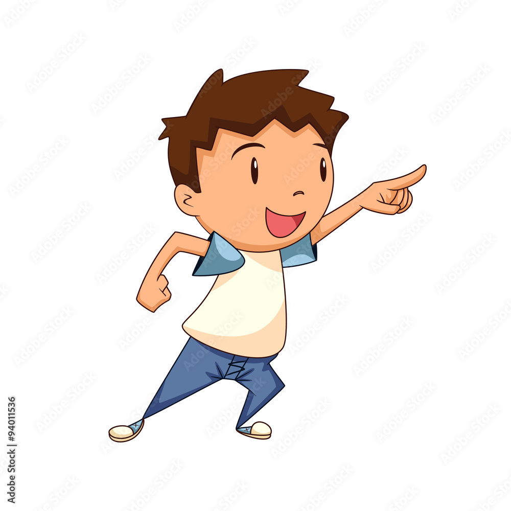 Child pointing Stock Vector | Adobe Stock