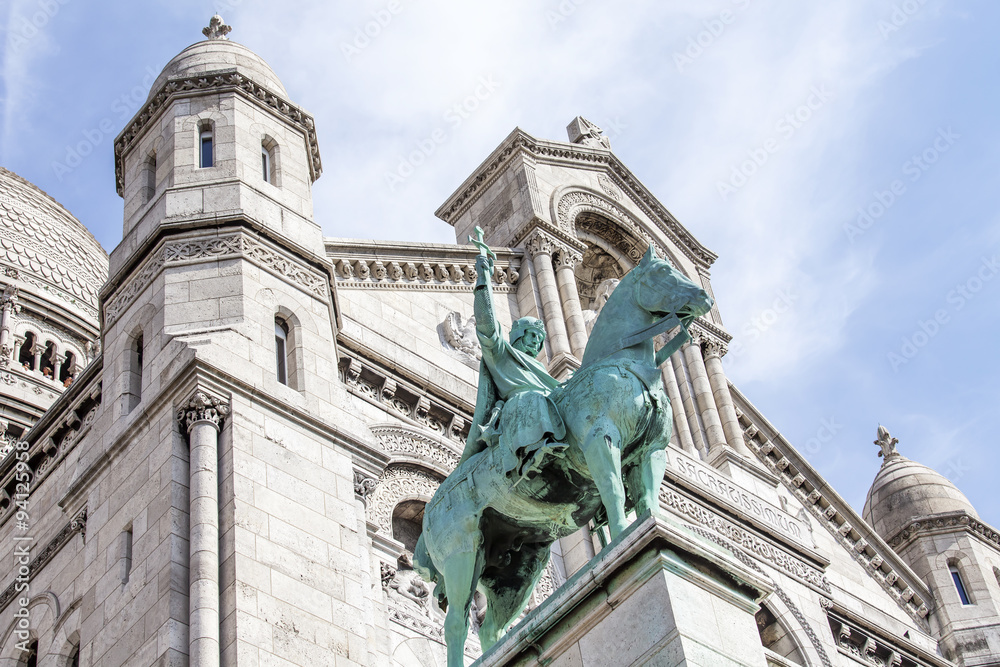 PARIS, FRANCE, on AUGUST 31, 2015. Architectural details of a basilica ...