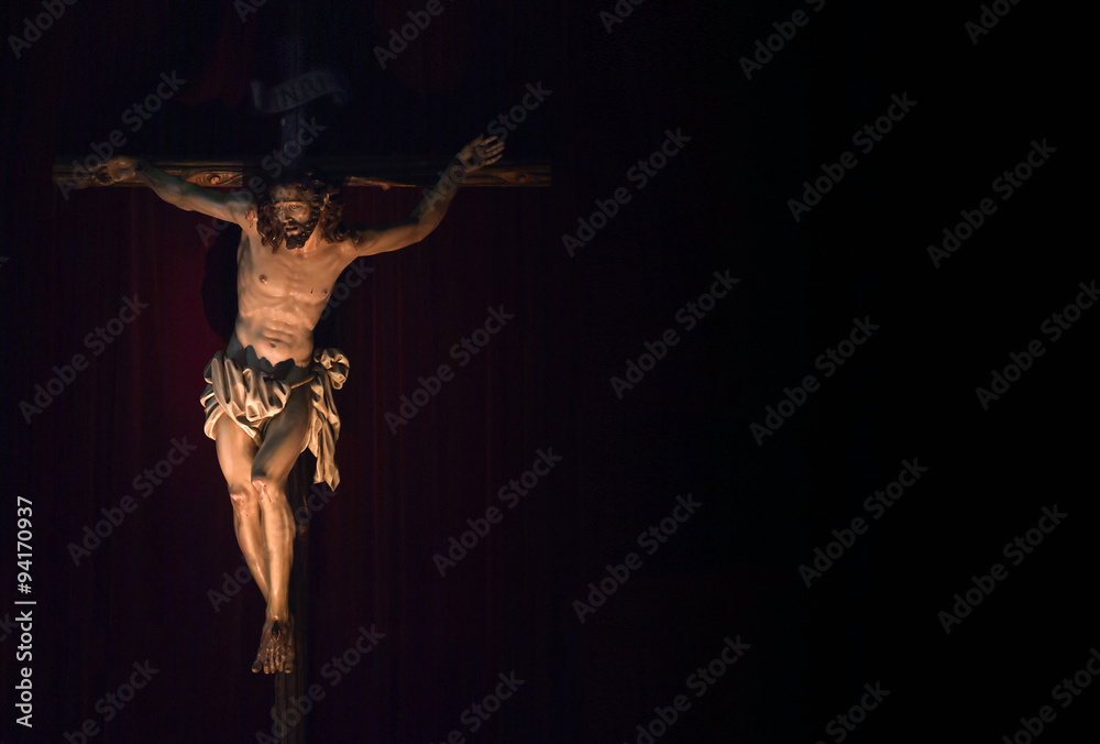 Jesus christ crucified. Crucifix. Christian symbol .Holy week Stock ...