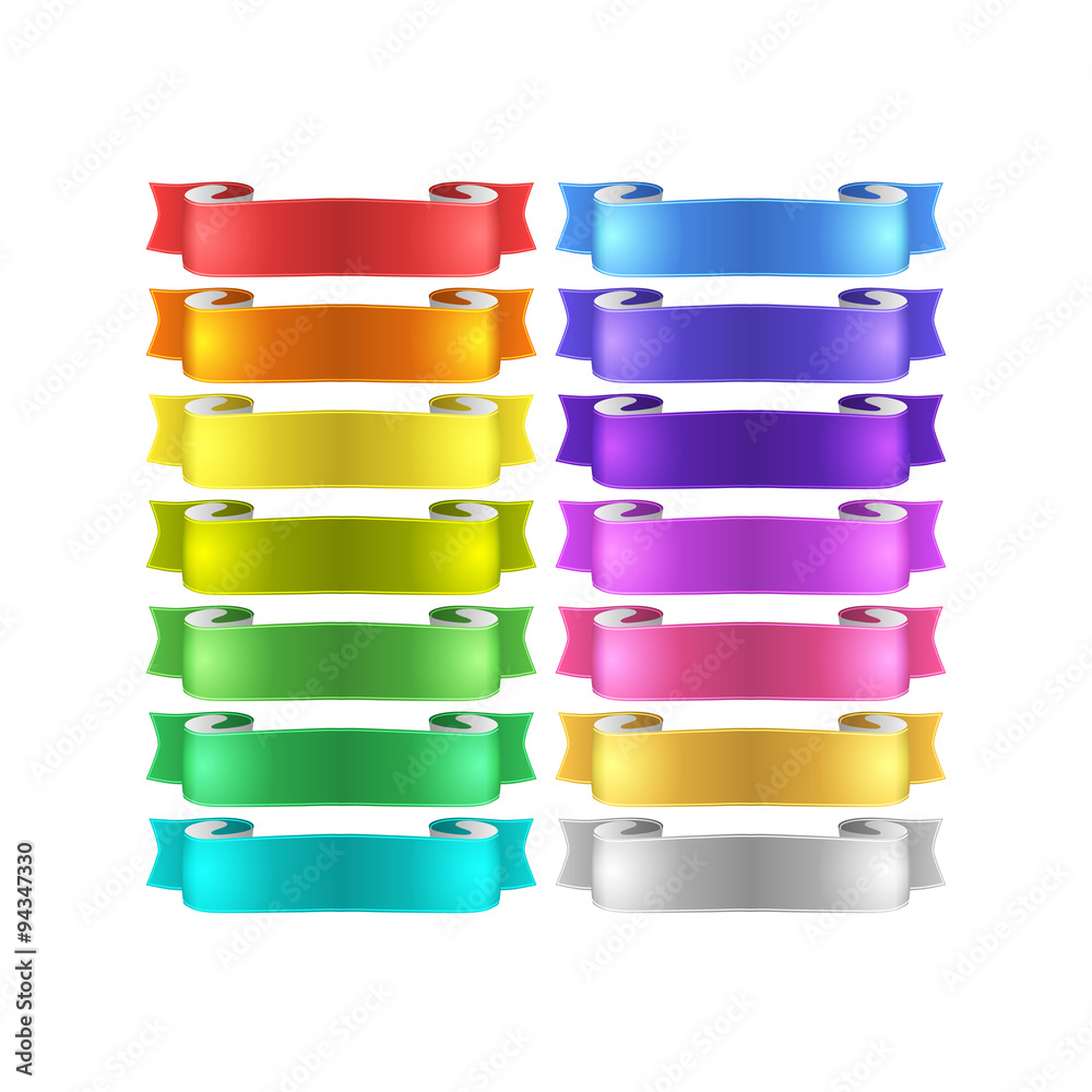 vector ribbons set Stock Vector | Adobe Stock