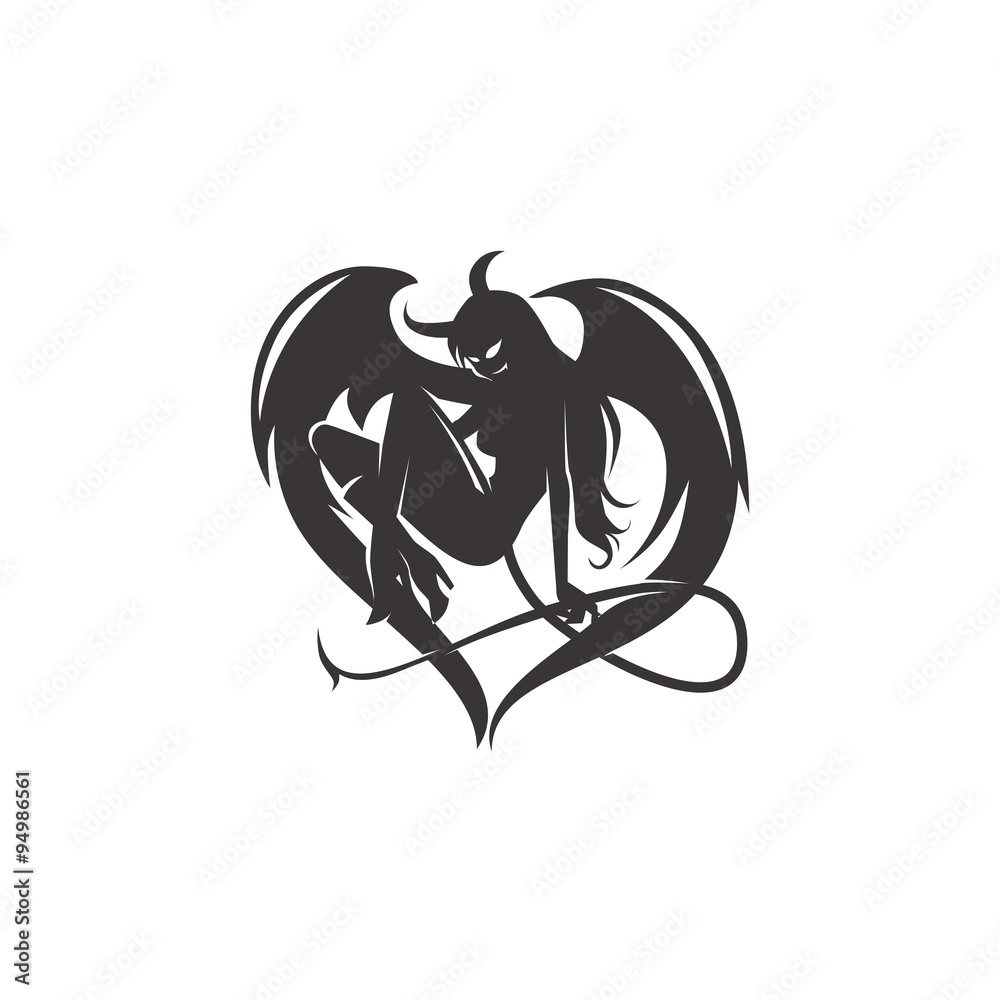 Female Devil Tattoo