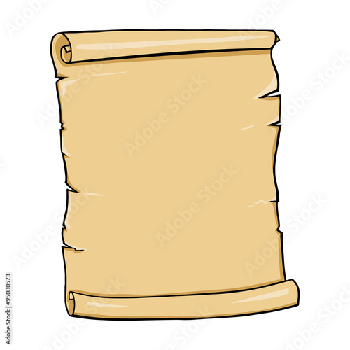 Vector Single Cartoon Scroll Stock Vector | Adobe Stock