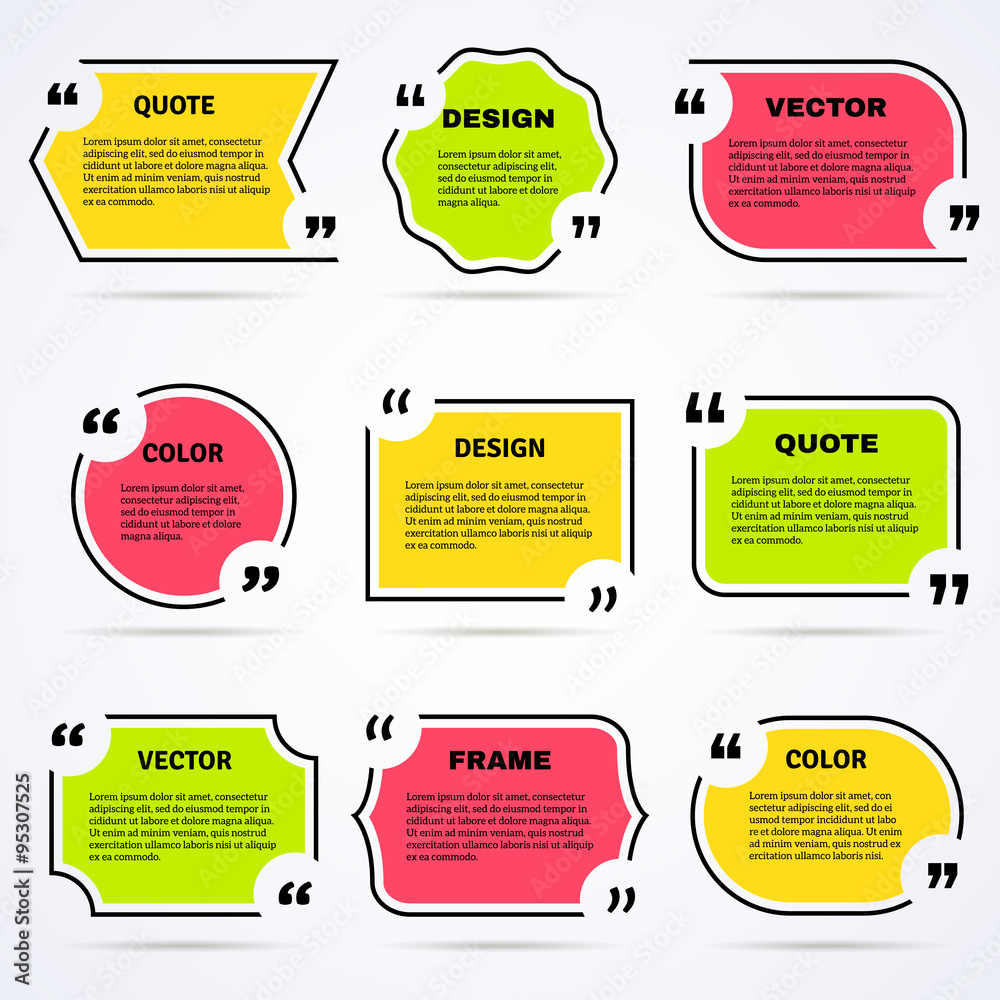 Inspirational quotes colored outlined icons set Stock Vector | Adobe Stock