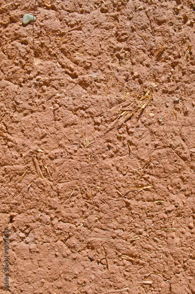 Foto de Stock Adobe wall texture, material construction. Detail | Adobe ...