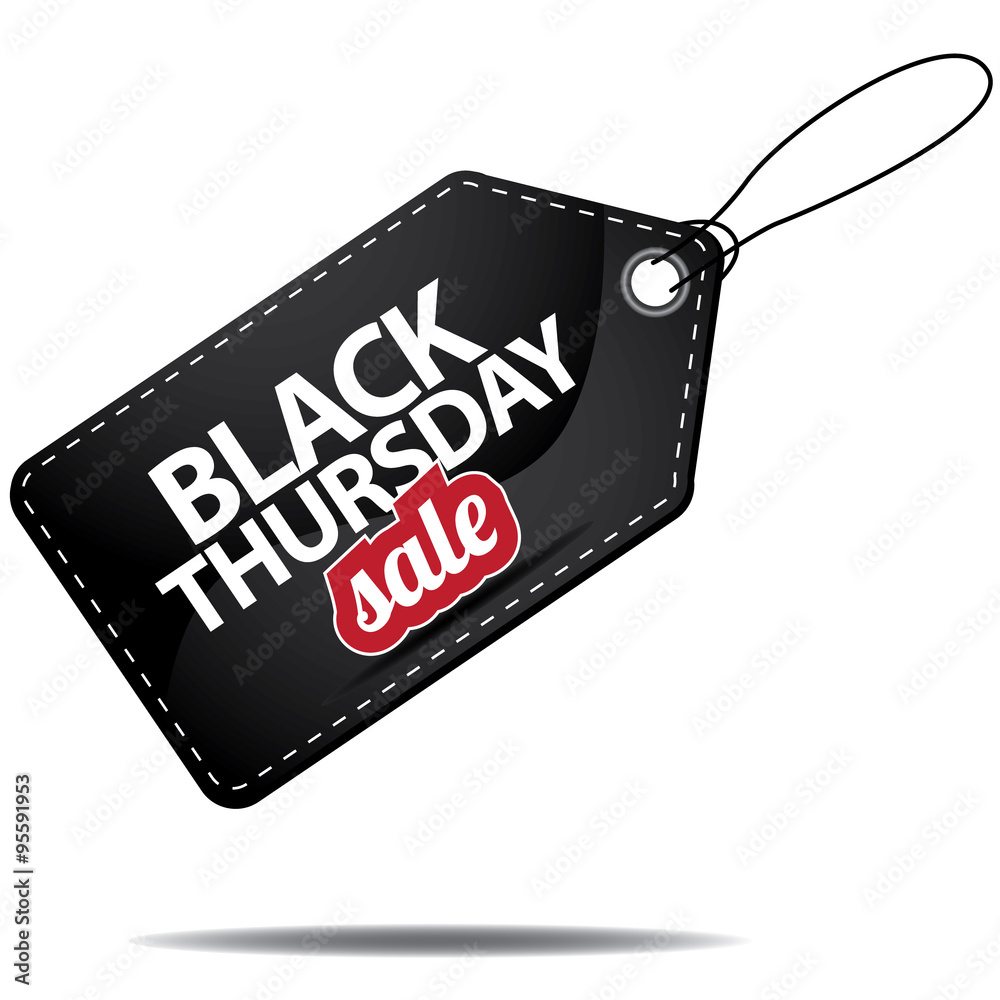 Black Thursday sale tag. EPS 10 vector, grouped for easy editing. No ...