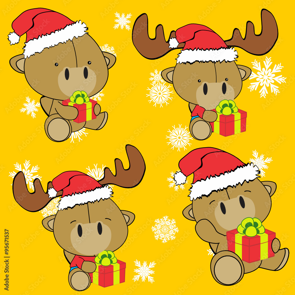 chibi baby camel cartoon xmas set in vector format Stock Vector | Adobe ...