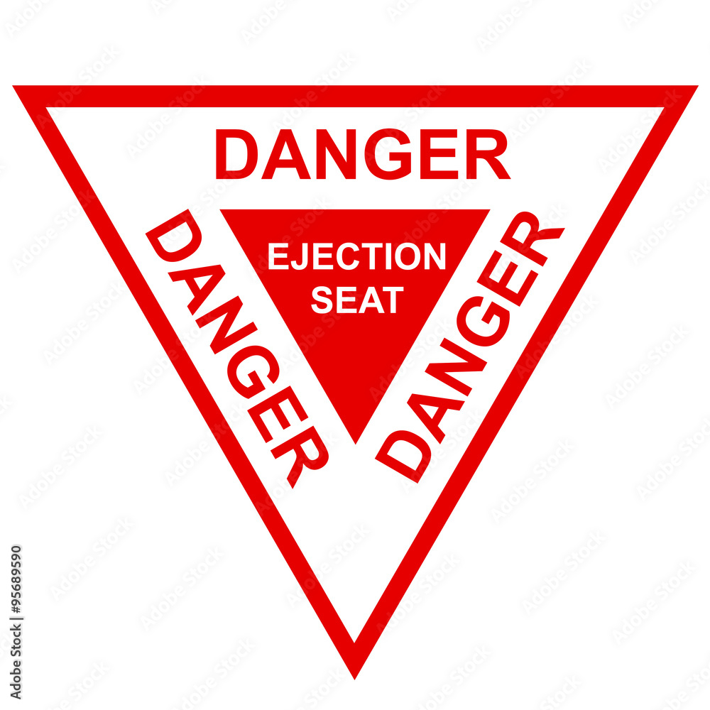 Ejection seat and canopy sign Stock Illustration | Adobe Stock