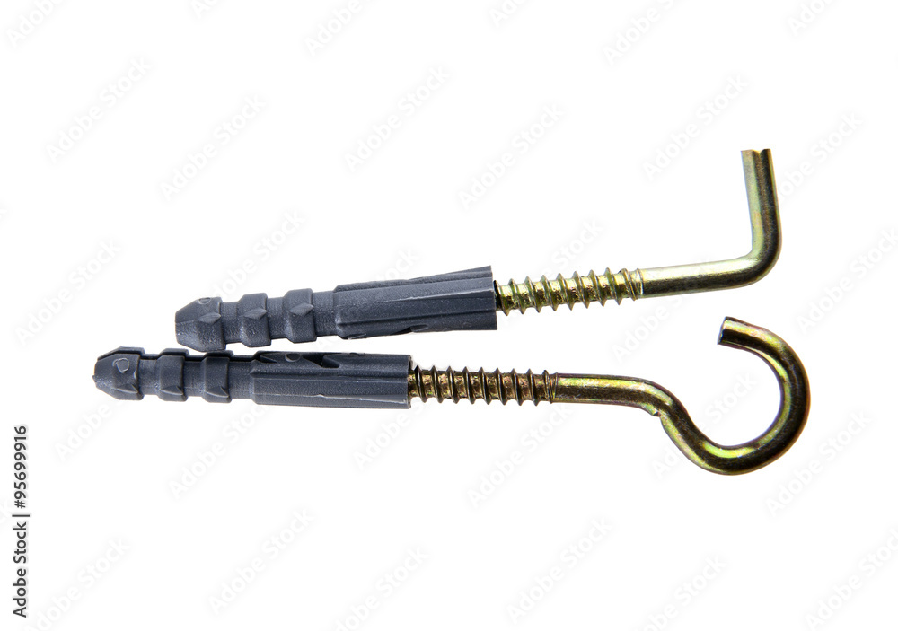 dowel hooks with plastic dowels Stock Photo | Adobe Stock
