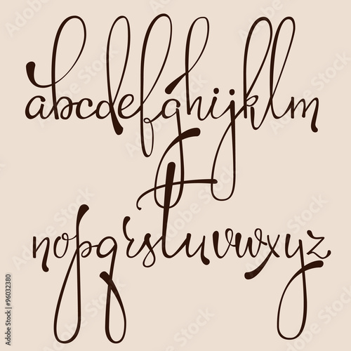 Calligraphy Cursive Font Stock Vector Adobe Stock
