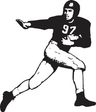 Vintage Football Player Free Stock Photo - Public Domain Pictures