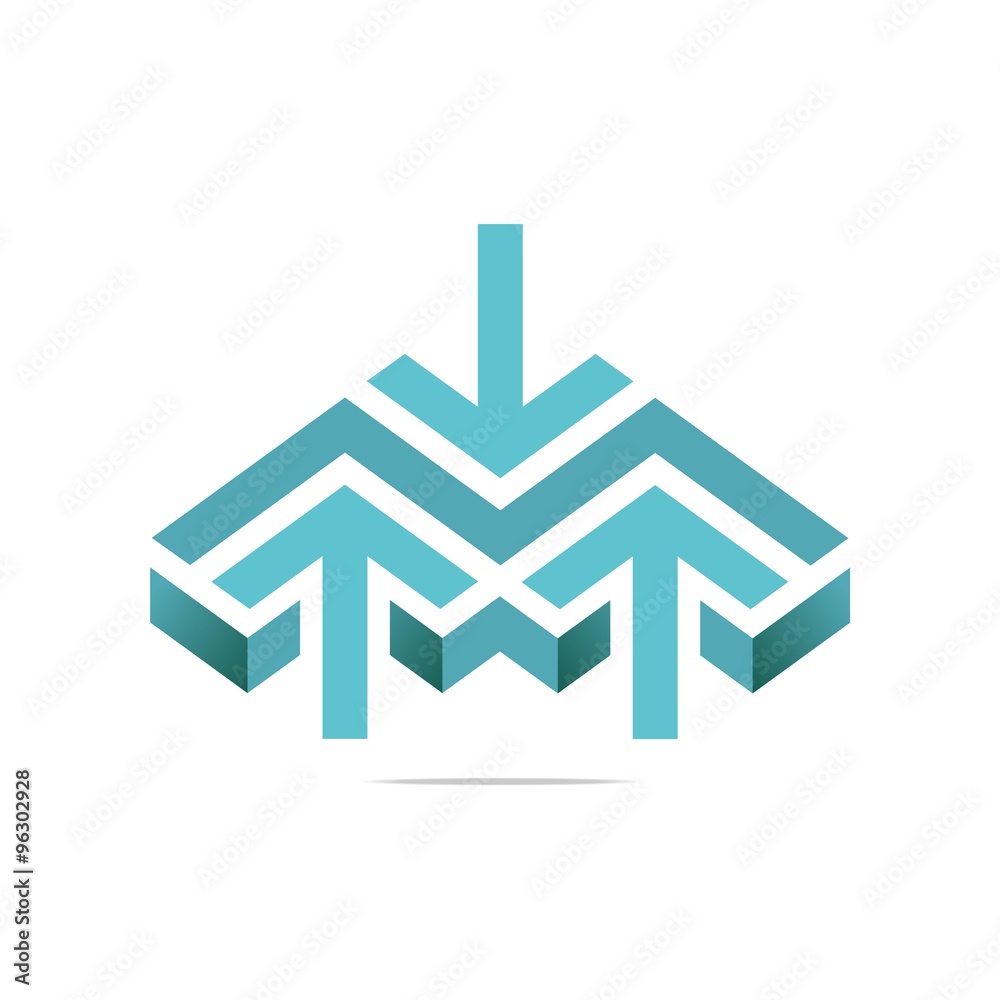 Logo Abstract Arrow Letter Line Design symbols Stock Vector | Adobe Stock