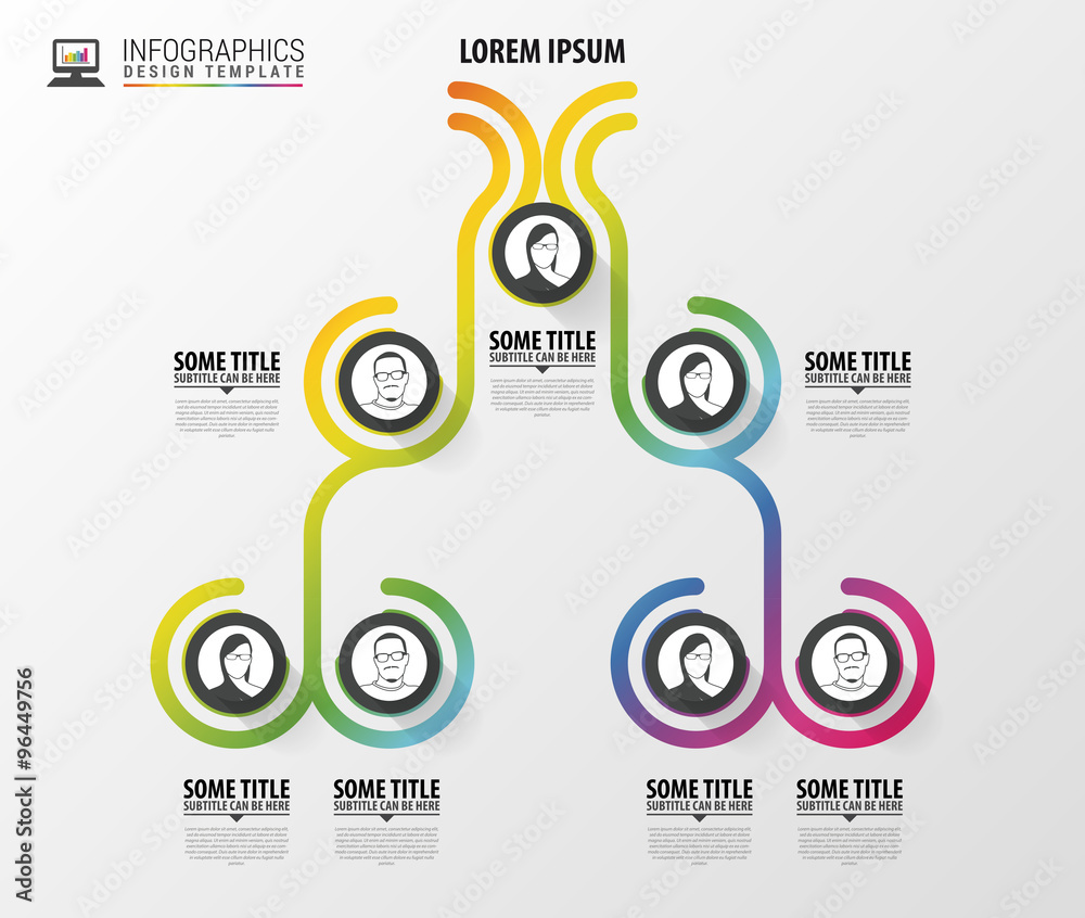 Organization chart infographics design. Infographics. Vector ...