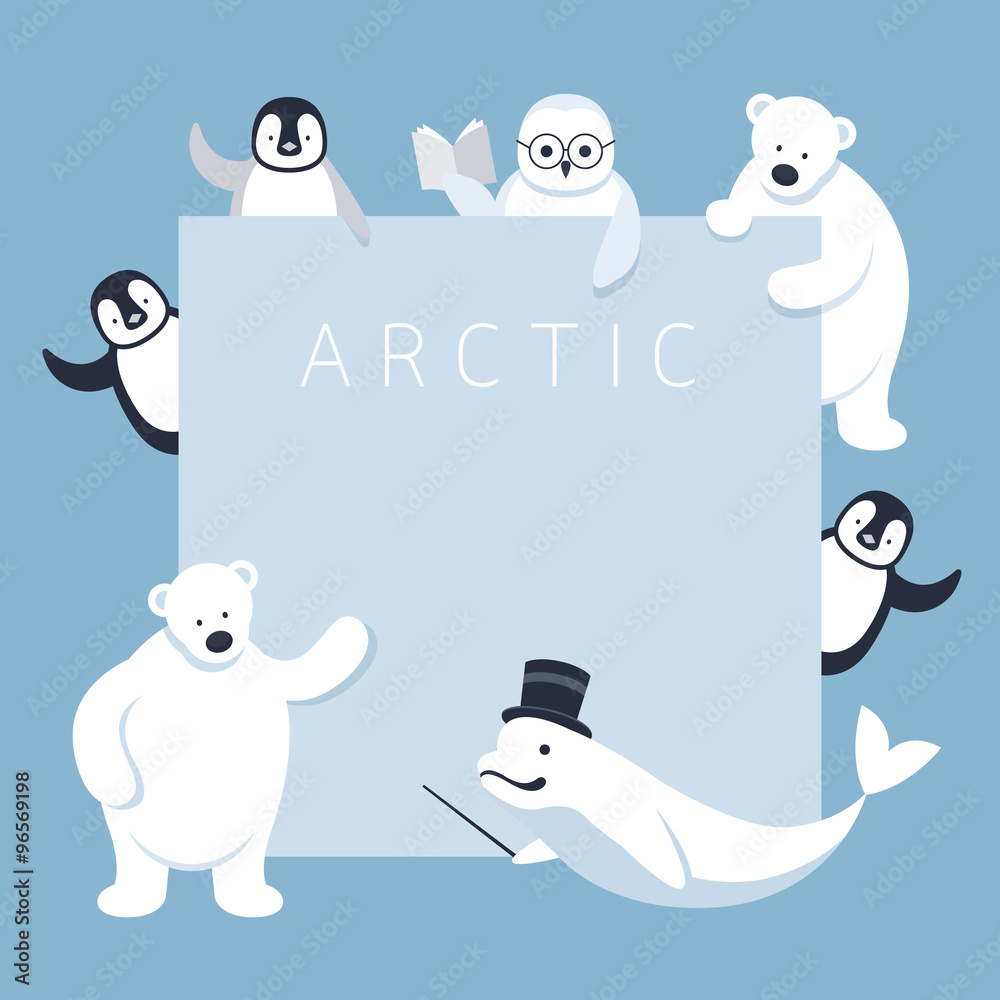 Arctic Animals Characters Show Presentation, Frame, Winter, Nature ...