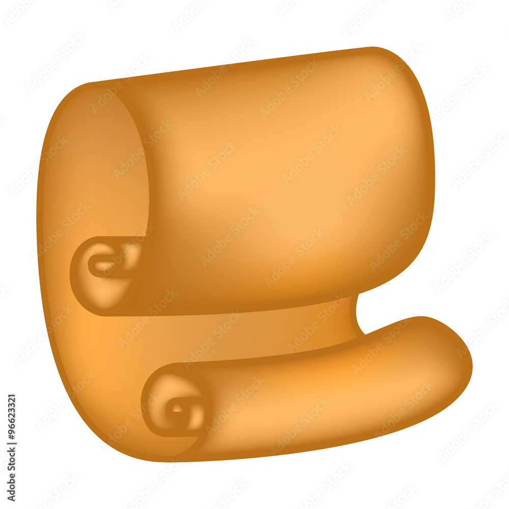 Paper scroll clipart vector isolated on white background. Empty, blank ...