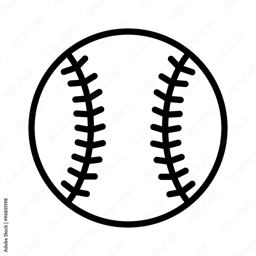 Baseball line art icon for sports apps and websites Stock Vector ...