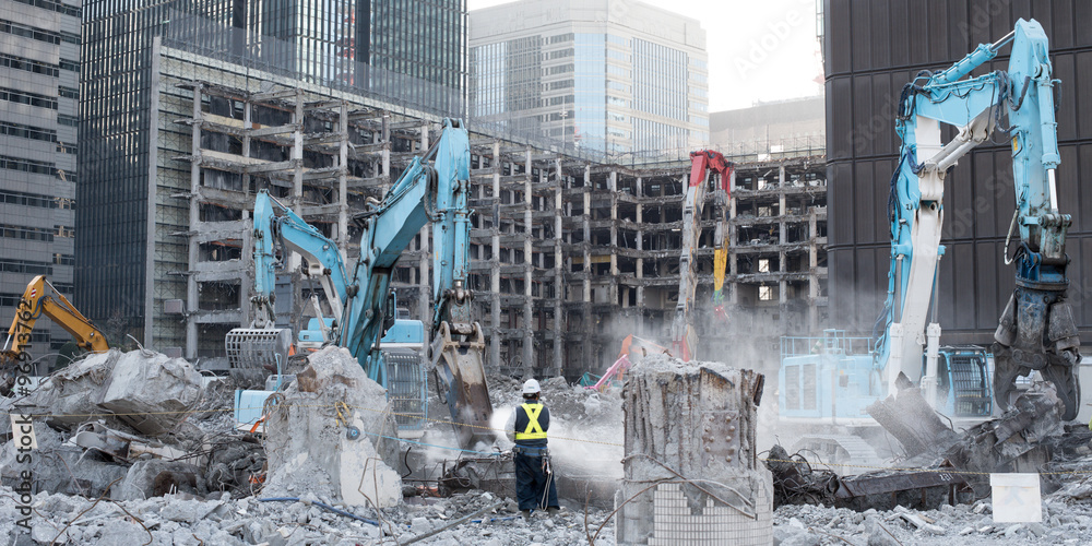 Building demolition site in Tokyo, Japan Stock Photo | Adobe Stock