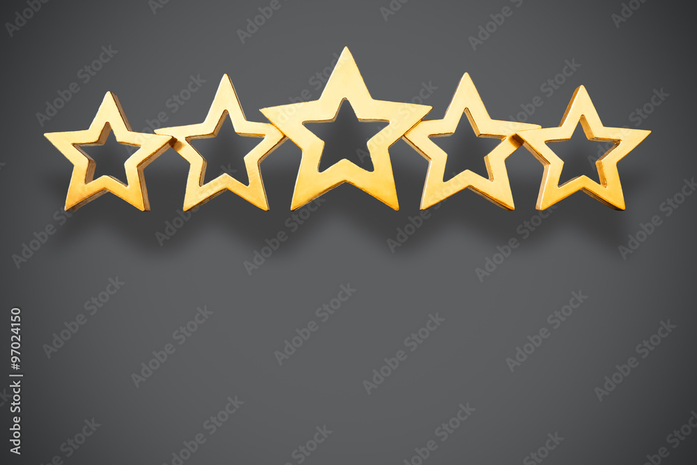 5 star rating grey background Stock Photo | Adobe Stock