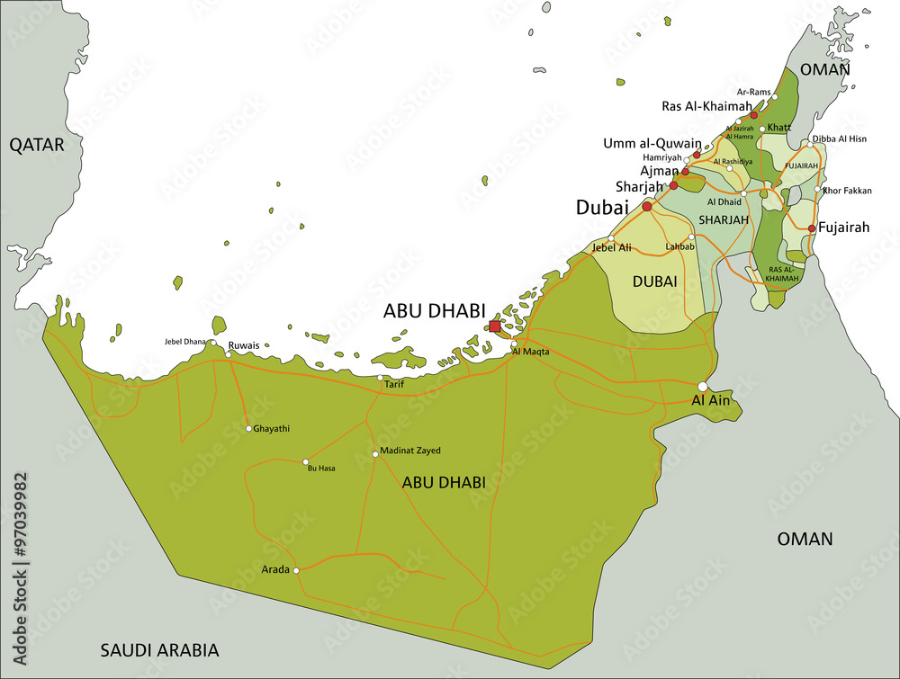 Highly detailed editable political map with separated layers.United ...