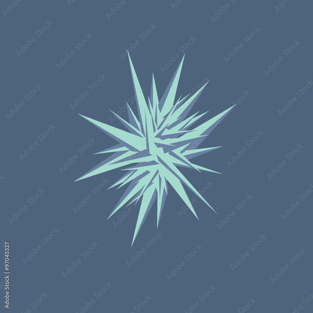 Abstract spike shape flat design symbol resembling explosion. Stock ...