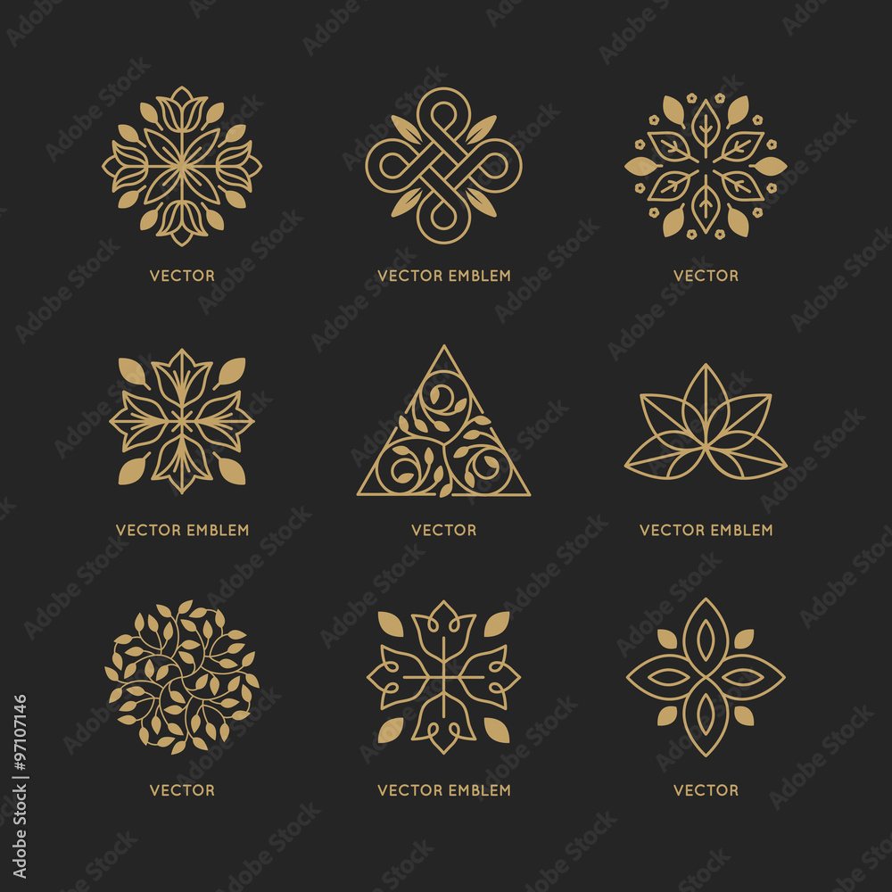 Vector set of logo design templates Stock Vector | Adobe Stock