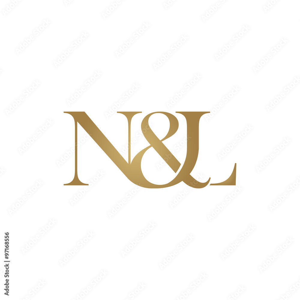 N&L Initial logo. Ampersand monogram logo Stock Vector | Adobe Stock