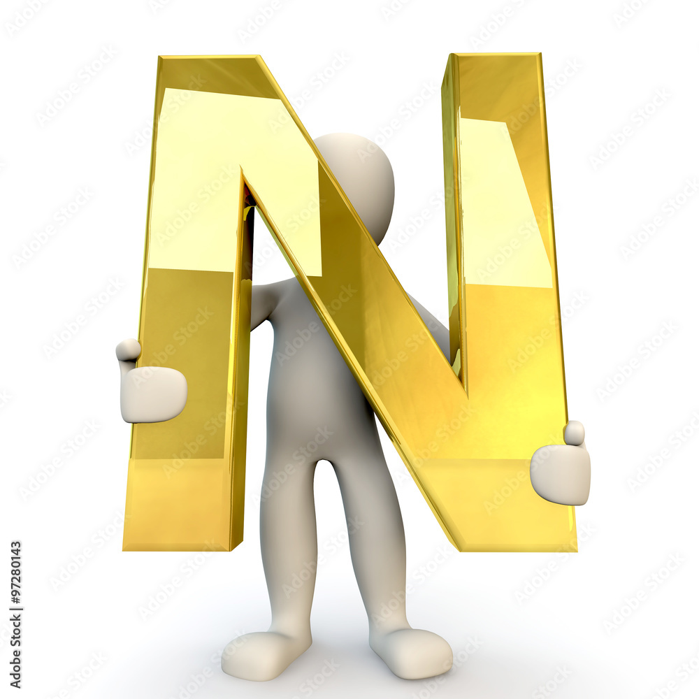 3d Letter N