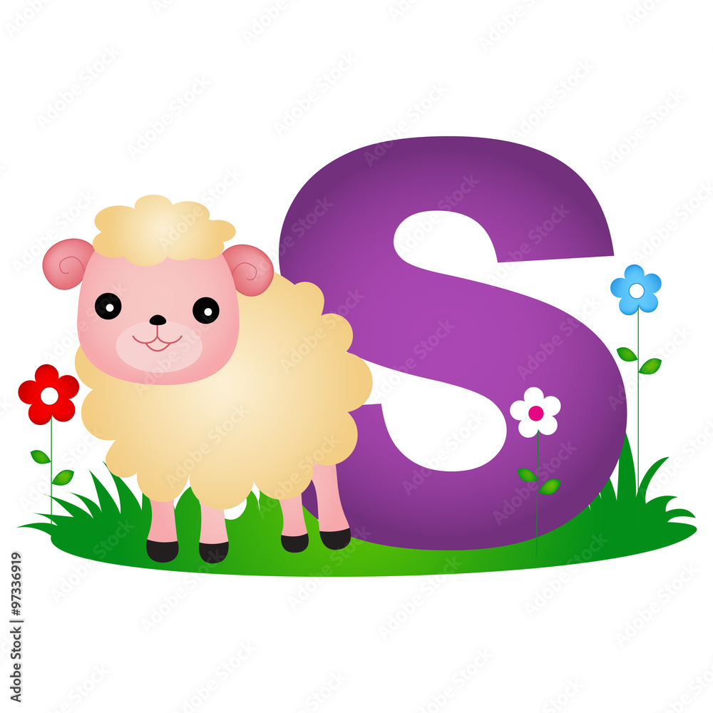 Animal alphabet letter S Stock Vector | Adobe Stock
