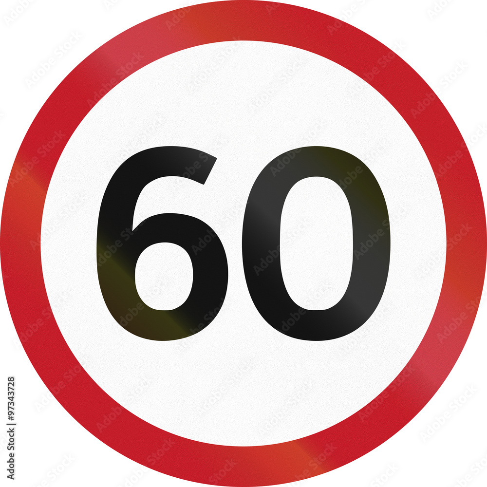 Road sign in the Philippines - Speed Limit Restriction (Maximum 60 km/h ...