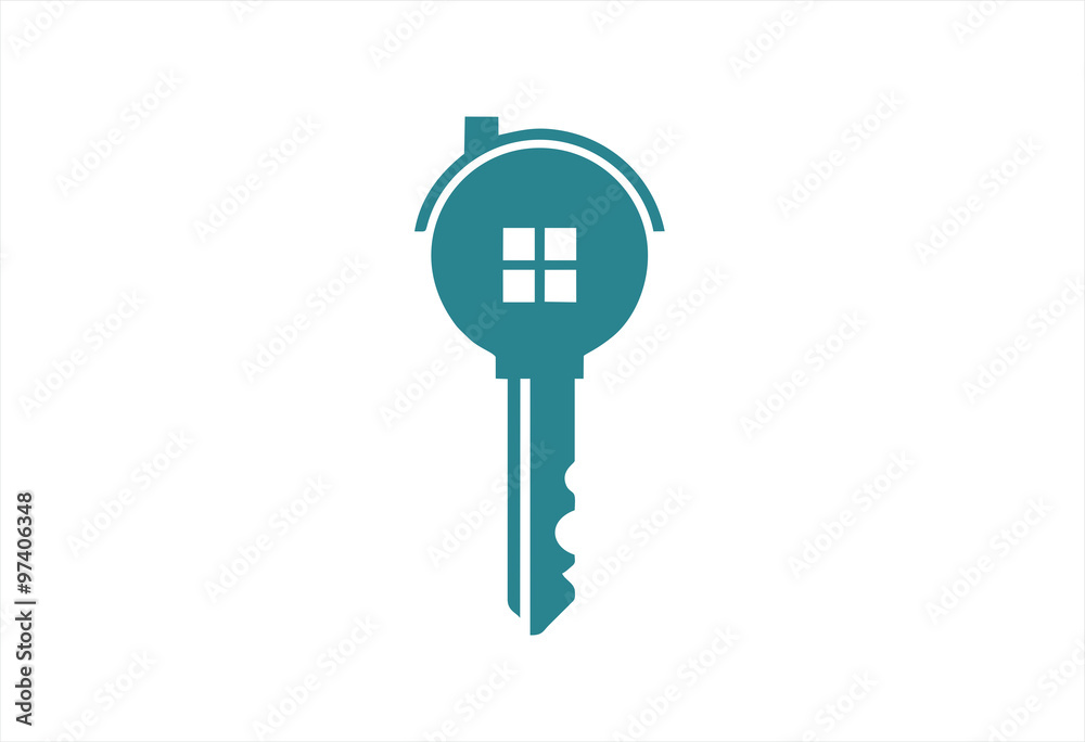 Real estate key vector logo Stock Vector | Adobe Stock