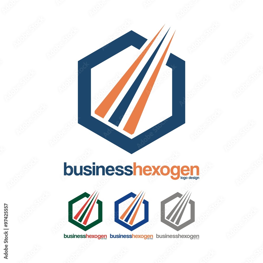 Abstract Business Hexogen Design Logo Icon Stock Vector | Adobe Stock