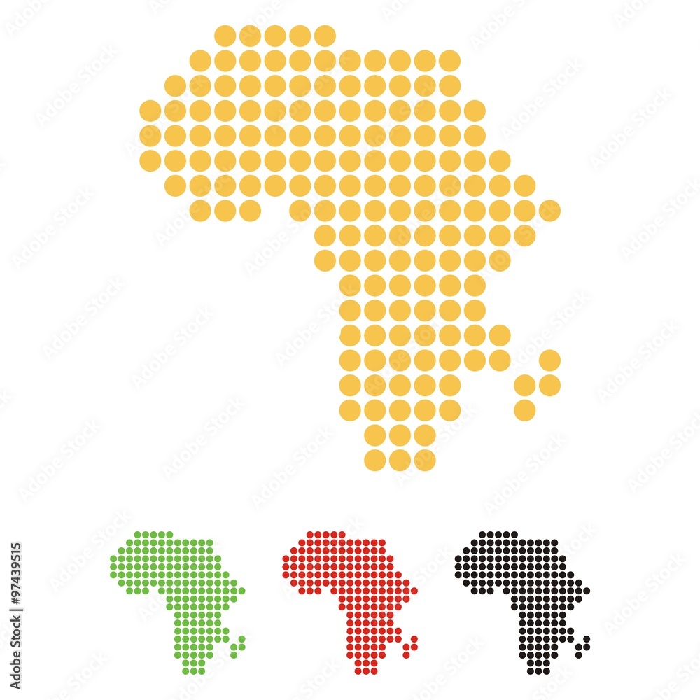 Africa Map Dot Design Illustration Stock Vector | Adobe Stock