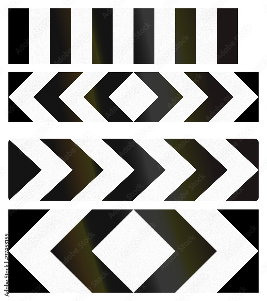 Collection of hazard marking chevron road signs in the Philippines ...