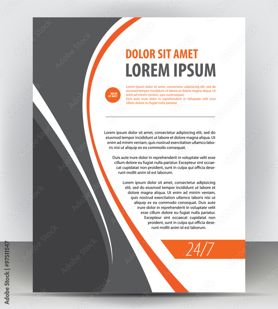 Magazine, flyer, brochure and cover layout design print template ...
