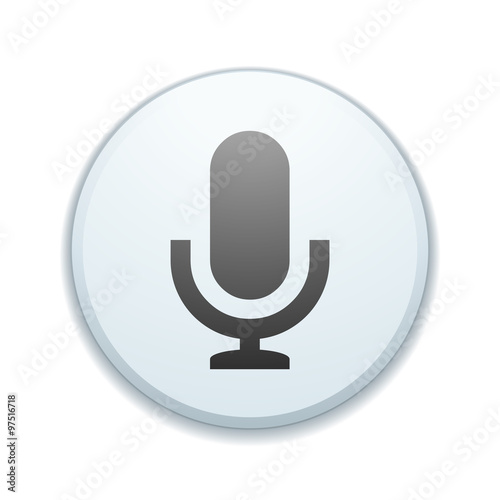 Microphone Button Stock Vector | Adobe Stock