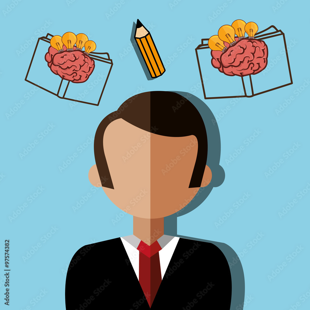 Human brain creative ideas Stock Vector | Adobe Stock