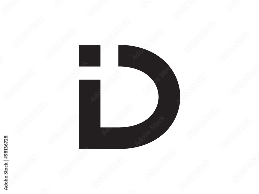 ID Letter Identity Monogram Logo Stock Vector | Adobe Stock
