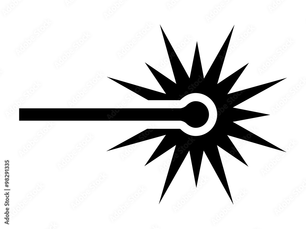 Laser beam ray icon for apps and websites Stock Vector | Adobe Stock