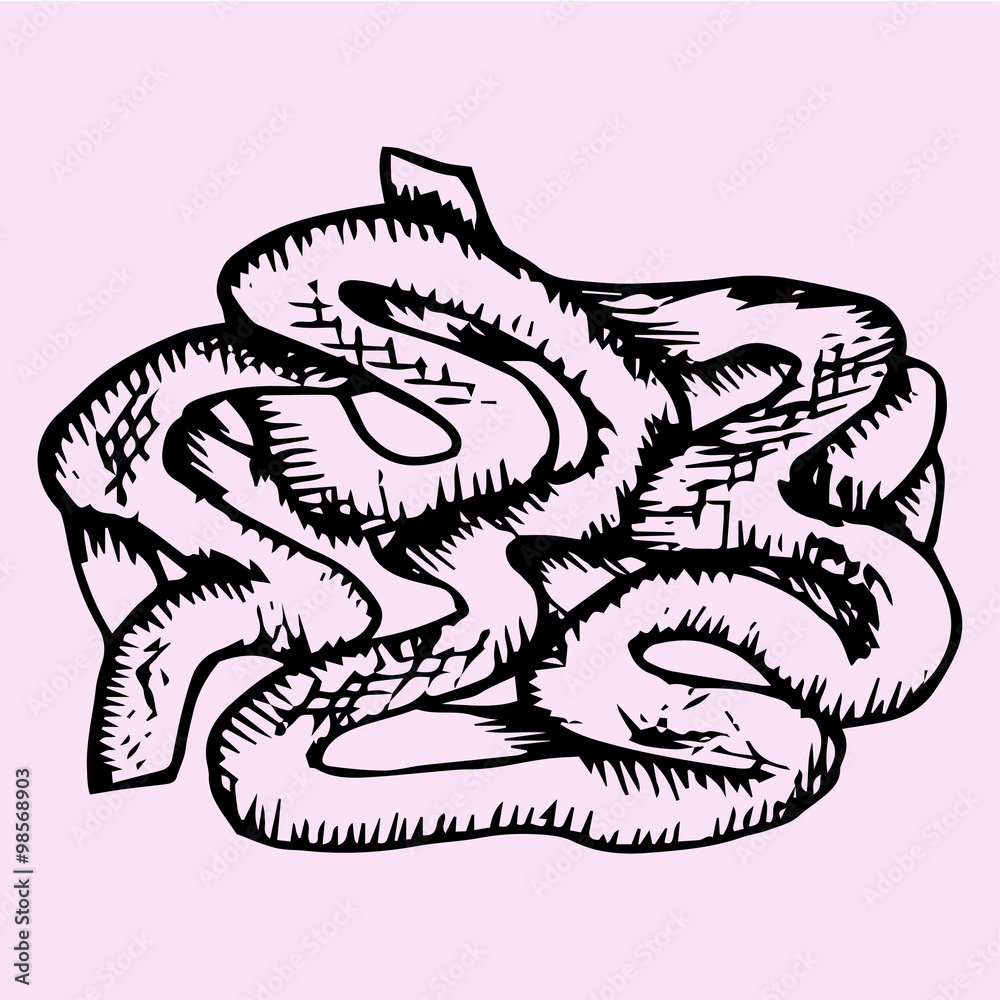 Small Intestine , hand drawn, doodle style, sketch illustration Stock ...