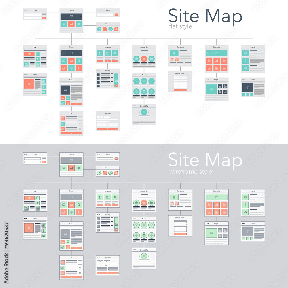 Site Map の Stock ベクター | Adobe Stock