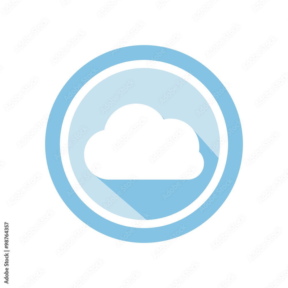 Simple Cloud Shape Circle Stock Vector | Adobe Stock