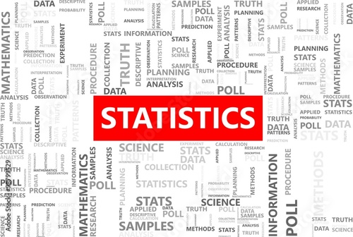 Statistics word in tag cloud, Analysis concept, Vector graphics - Buy ...