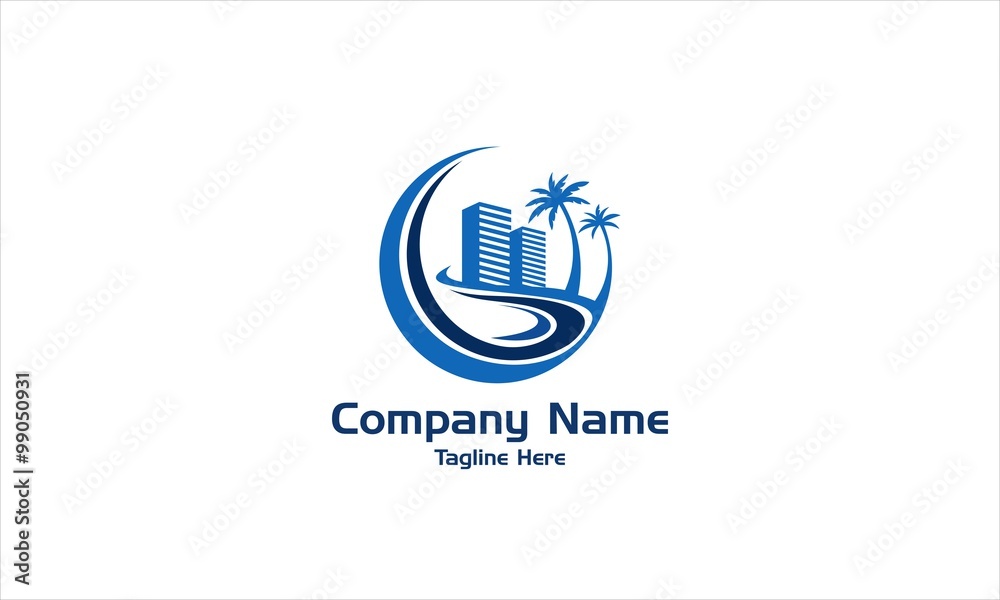 Beach Hotel Logo Vector Stock Vector | Adobe Stock