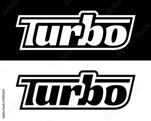 Performance vehicle turbo badge stencil. Vector design. - Buy this ...