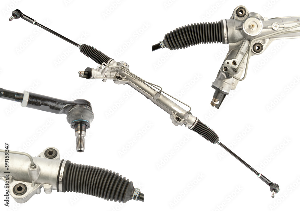 car spare parts steering rack isolated on white background Stock Photo ...
