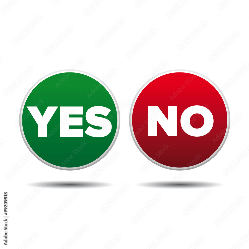Yes or No label vector Stock Vector | Adobe Stock