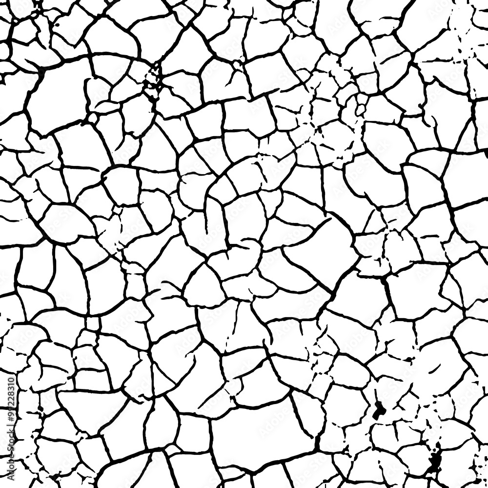 Cracked texture white and black. Grunge sketch effect texture. Crack ...